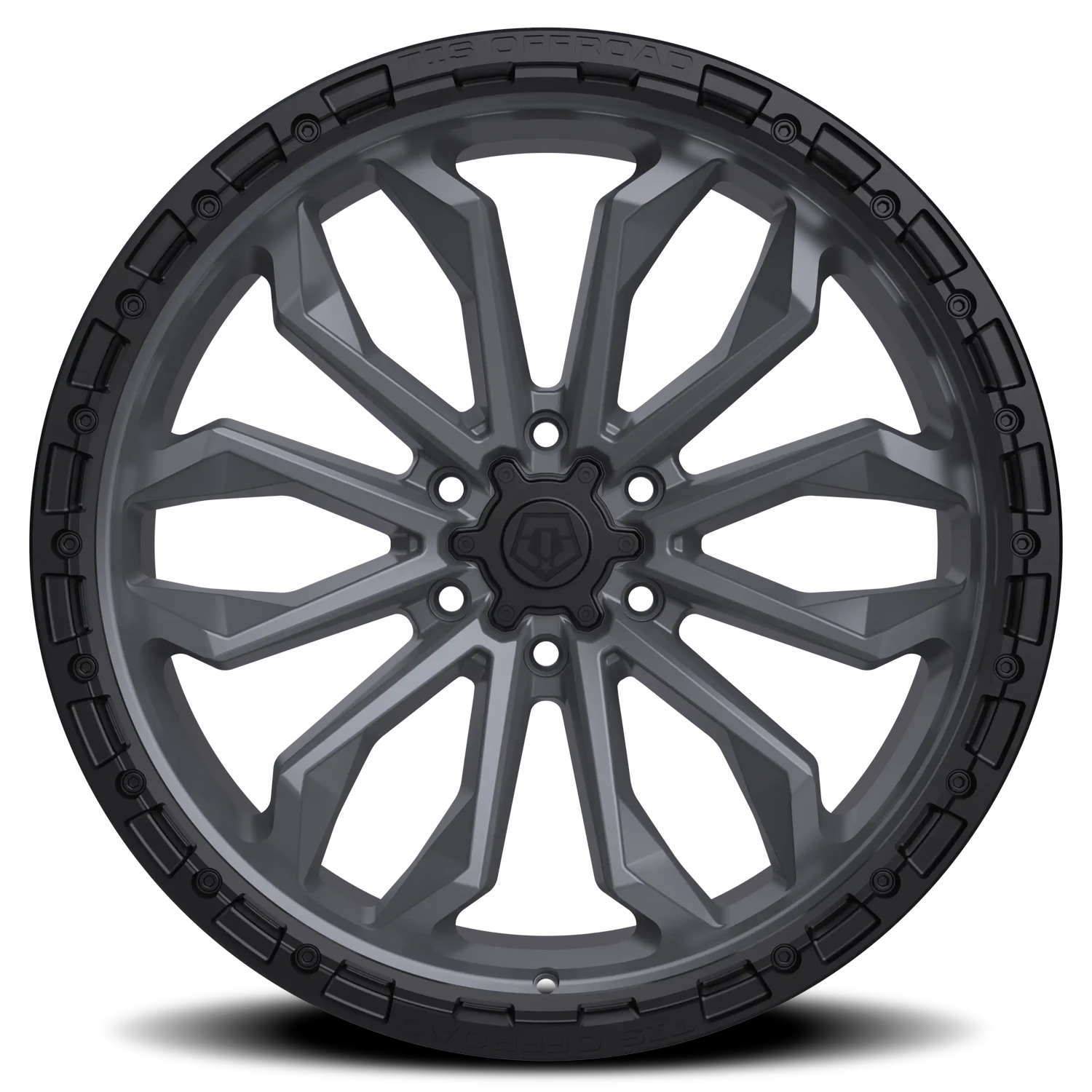 TIS 556AB - 17x9 5X5.00 -12 Satin Anthracite With Cast Black Bead Ring ...